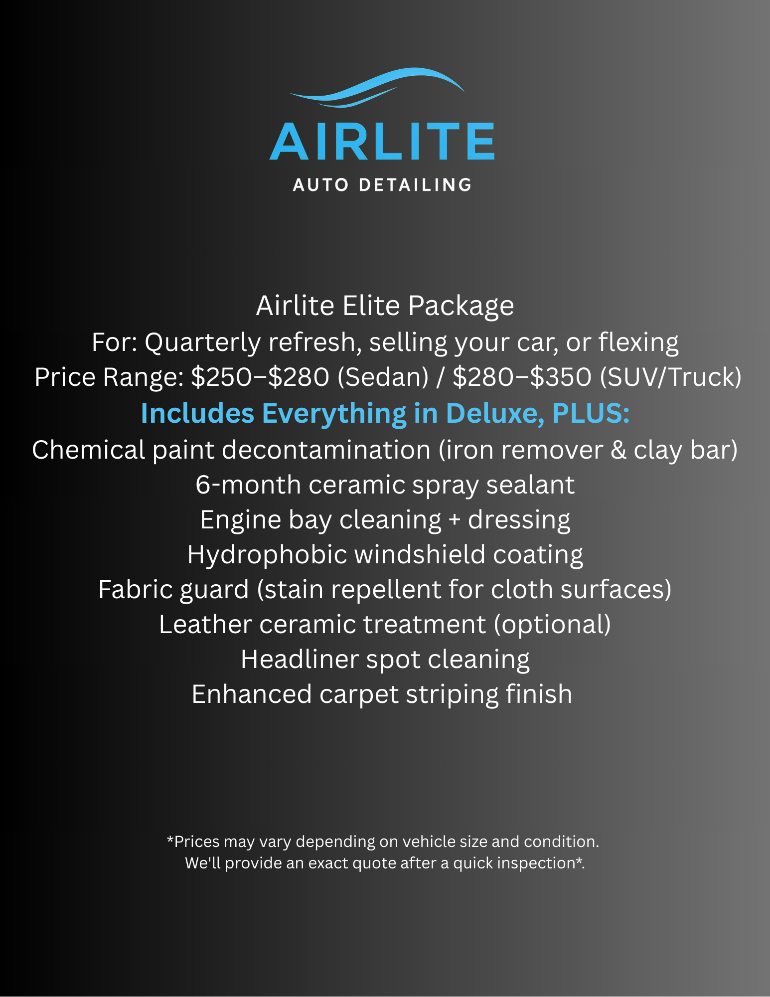 Elite Package – AIRLITE
